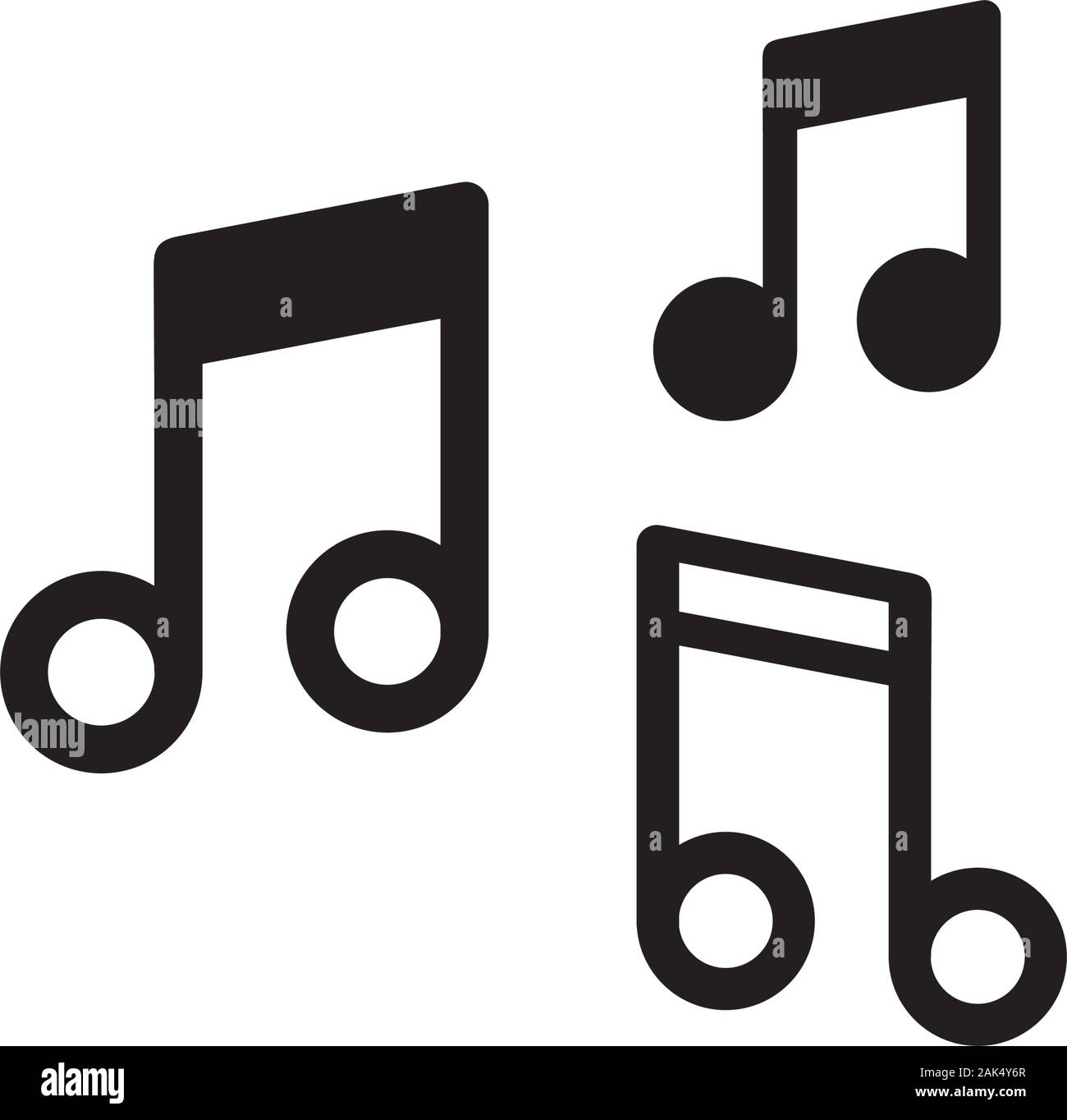 Music note Icon Vector illustration EPS10 Stock Vector Image & Art - Alamy