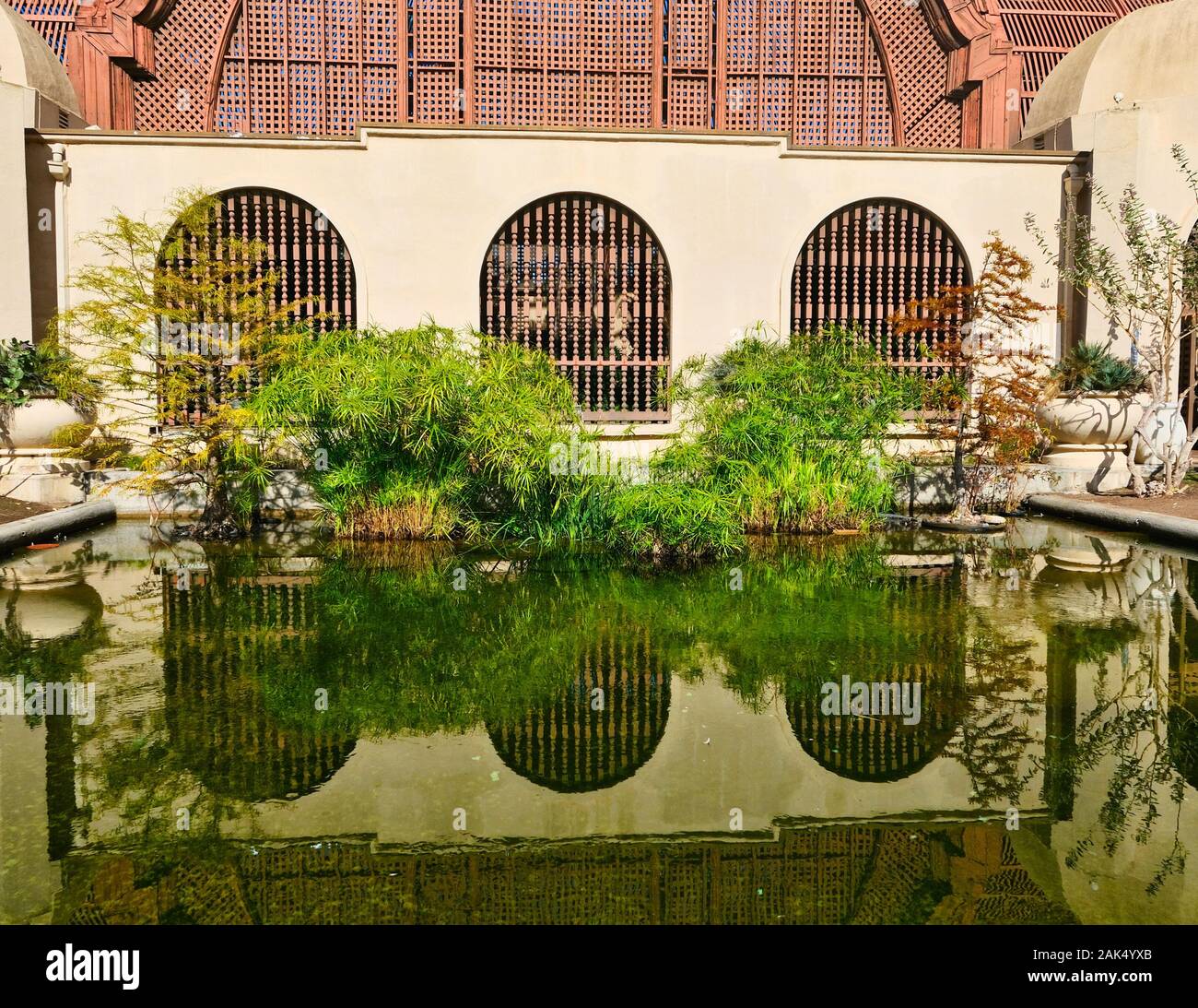 Green Reflecting Pond Stock Photo - Alamy