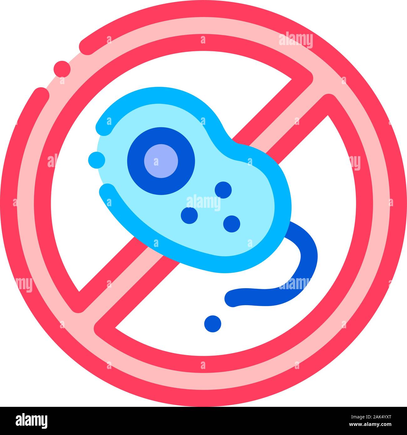 Anti Bacillus Bacteria Vector Thin Line Sign Icon Stock Vector Image ...