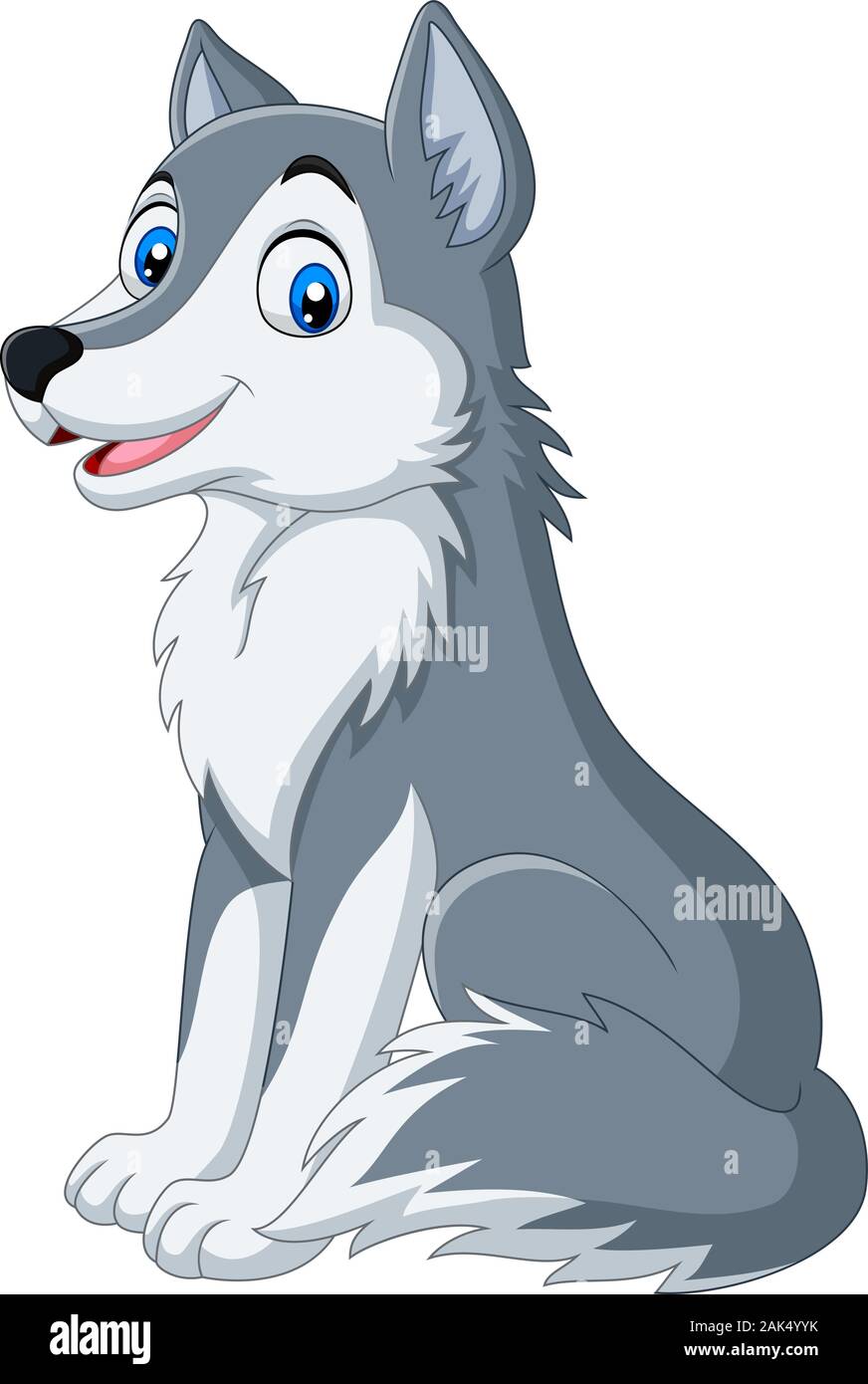 Cartoon fierce wolf animal character hi-res stock photography and ...