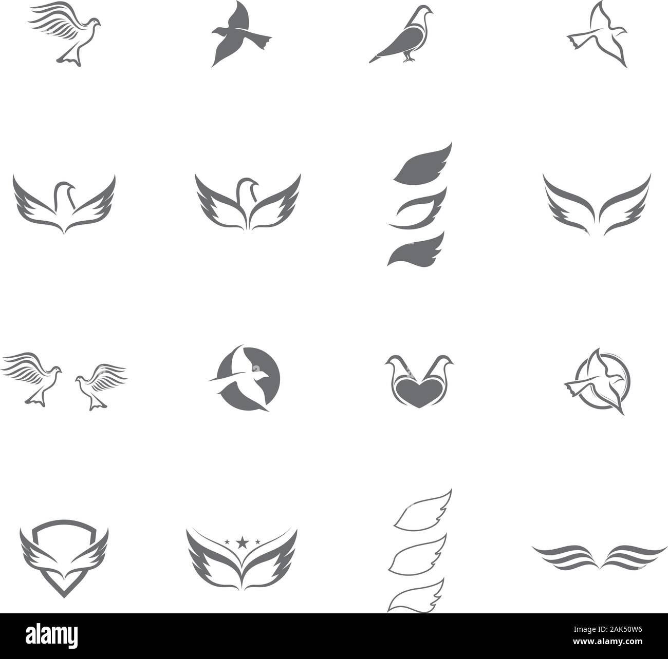 Wing logo and symbol business template vector Stock Vector Image & Art ...