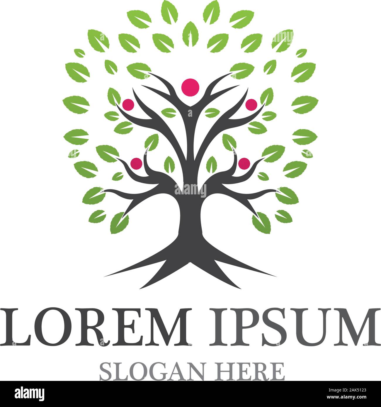 family tree symbol icon logo design template Stock Vector Image & Art ...