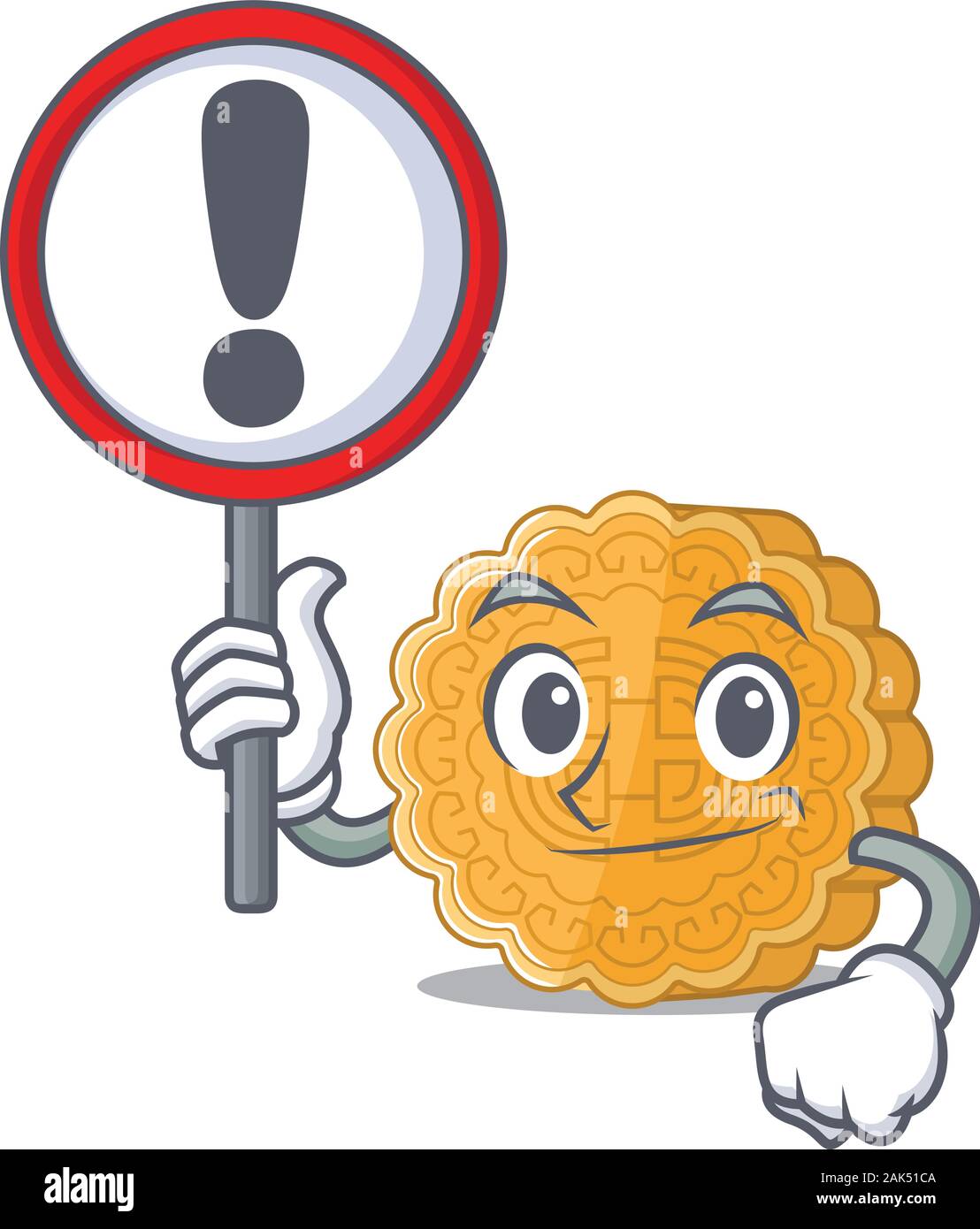 cool and funny chinese mooncake raised up a Sign Stock Vector Image ...