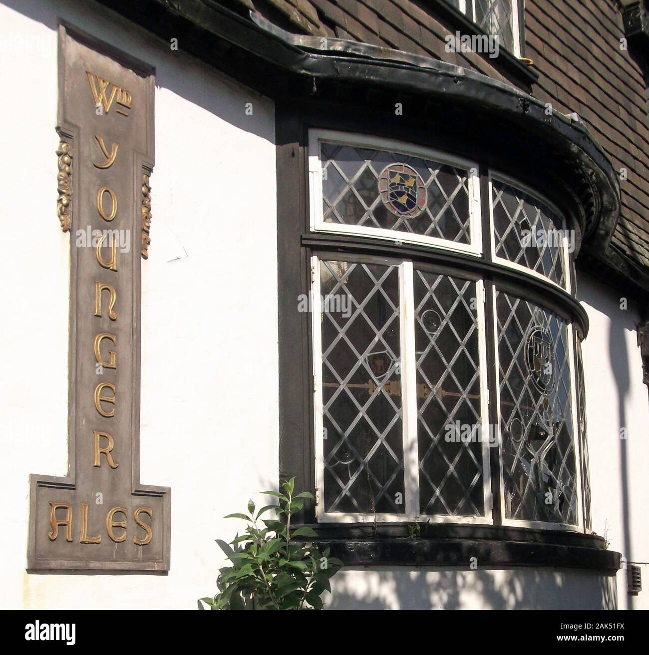 William Younger Ales sign location Stock Photo - Alamy