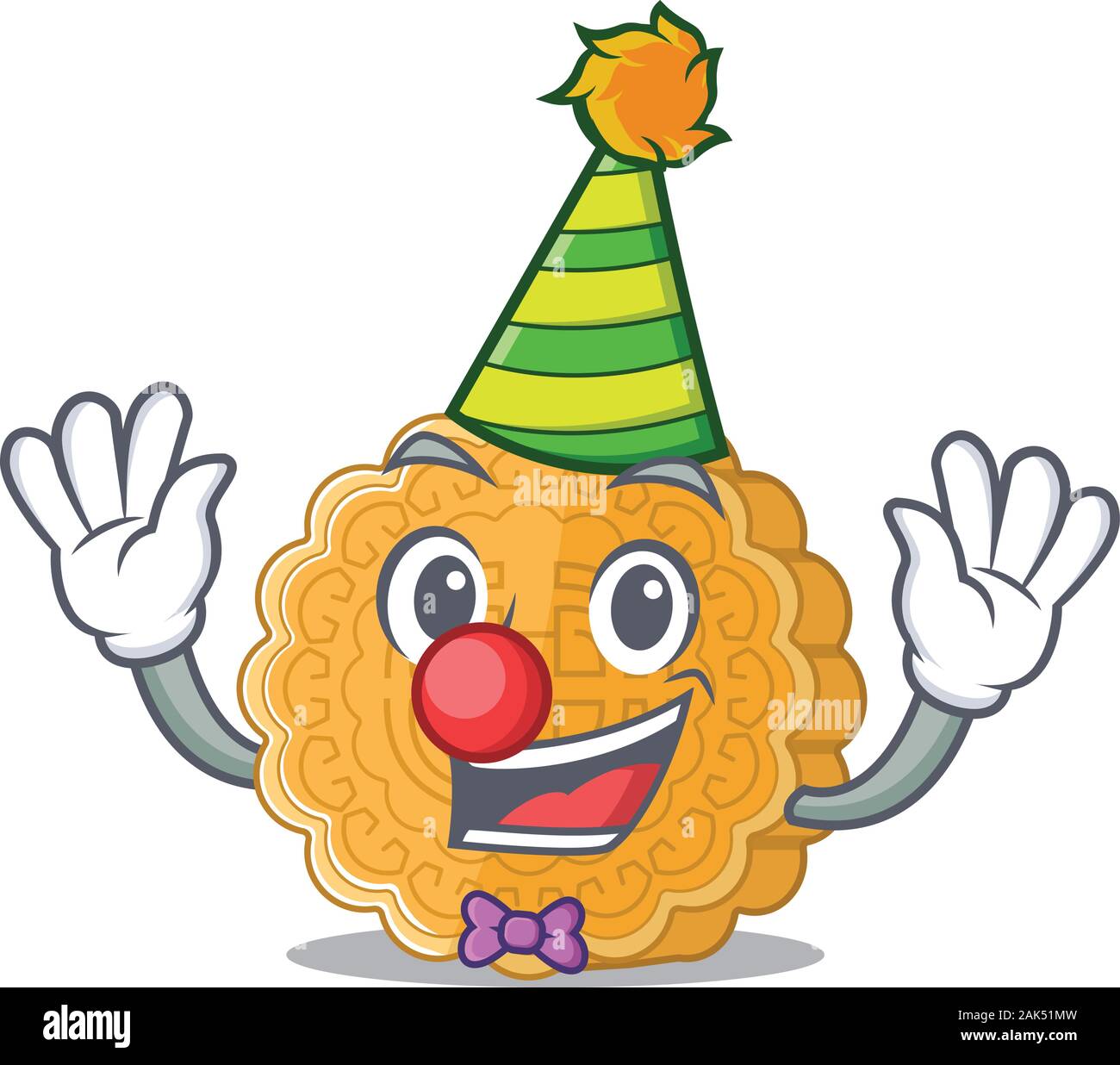 Funny Clown chinese mooncake cartoon character mascot design Stock ...