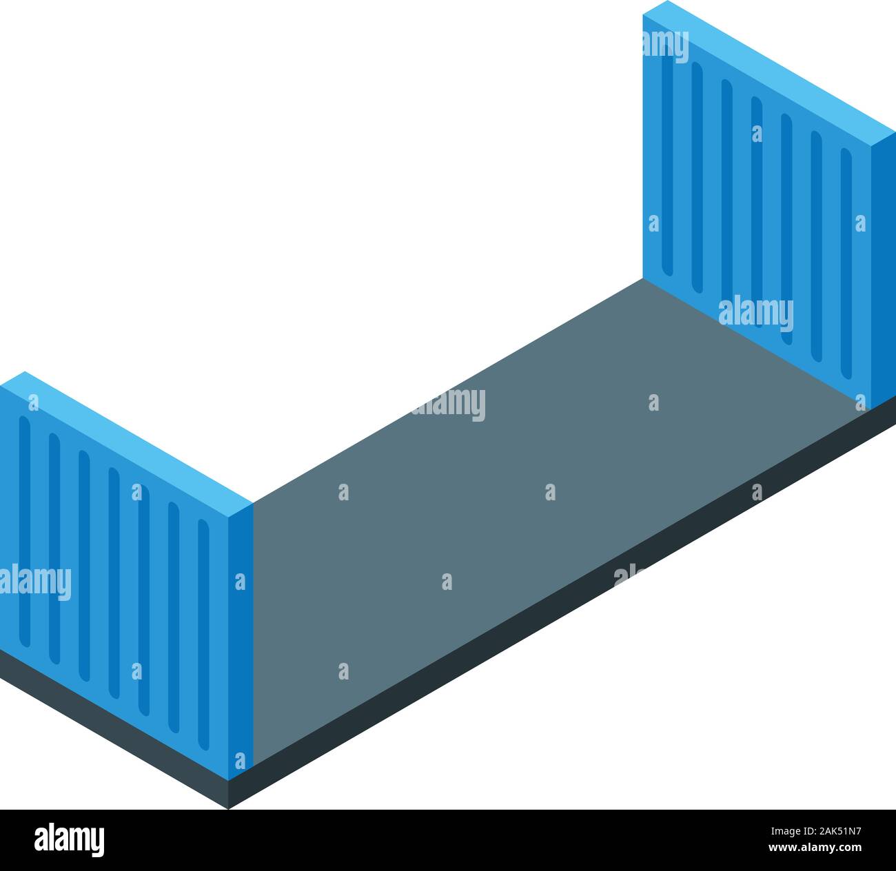 Cargo container construction icon, isometric style Stock Vector Image ...