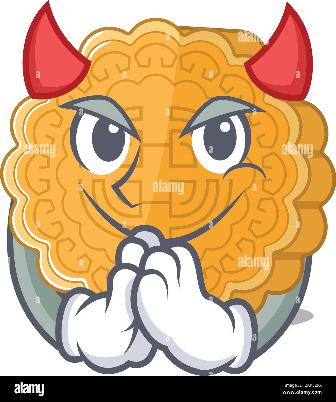 Devil chinese mooncake Cartoon in character design Stock Vector Image ...