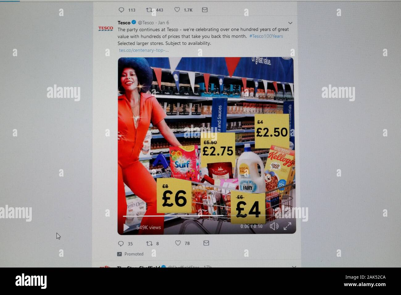 Twitter feed screen grab hi-res stock photography and images - Alamy