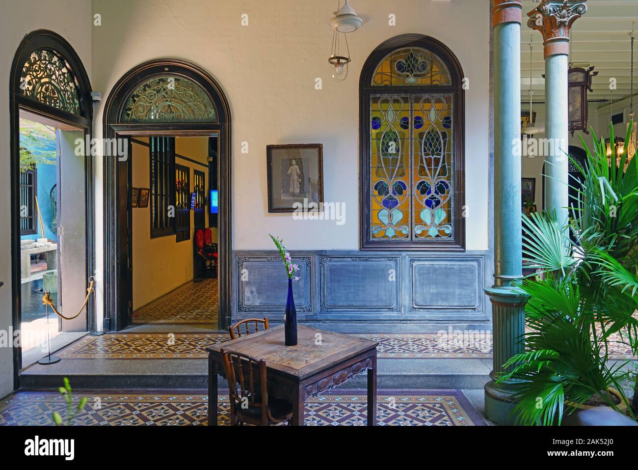 PENANG, MALAYSIA -6 DEC 2019- View of the Blue Mansion, a luxury ...