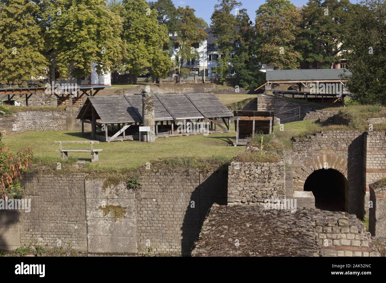 Trier: Ruinen der Barbarathermen, Mosel | usage worldwide Stock Photo ...