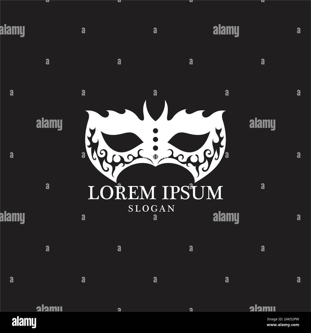 Masquerade Carnival Mask Icon and symbol vector Stock Vector Image ...