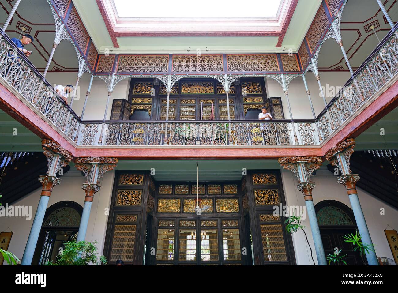 PENANG, MALAYSIA -6 DEC 2019- View of the Blue Mansion, a luxury ...