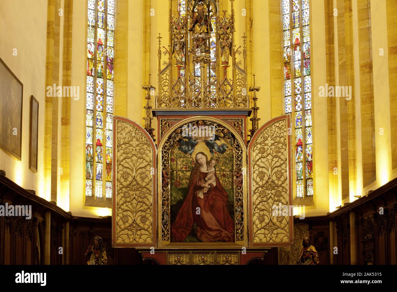 Colmar: Dominikanerkirche (Eglise des Dominicains), Altar von Martin ...