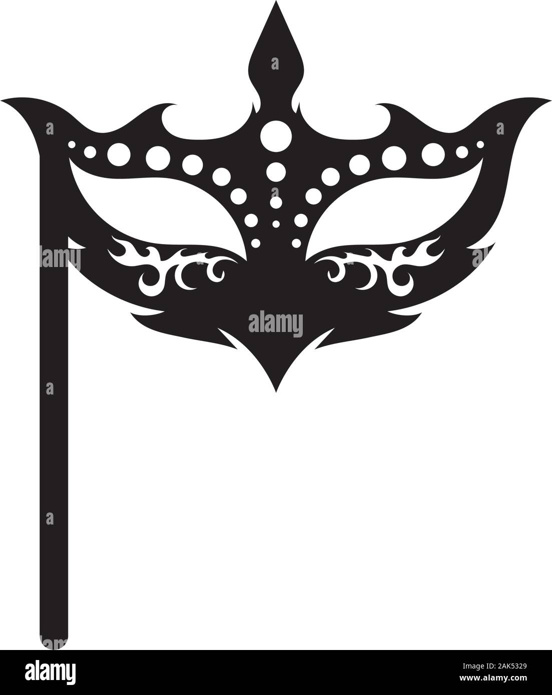 Masquerade Carnival Mask Icon and symbol vector Stock Vector Image ...