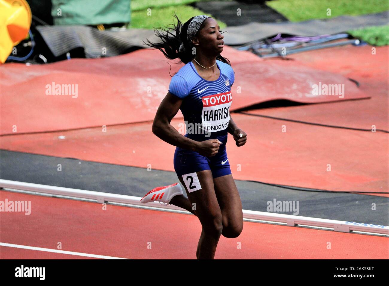 Kendra Harrison (USA) at the 3rd Heats 100m Hurdles women at the IAAF ...