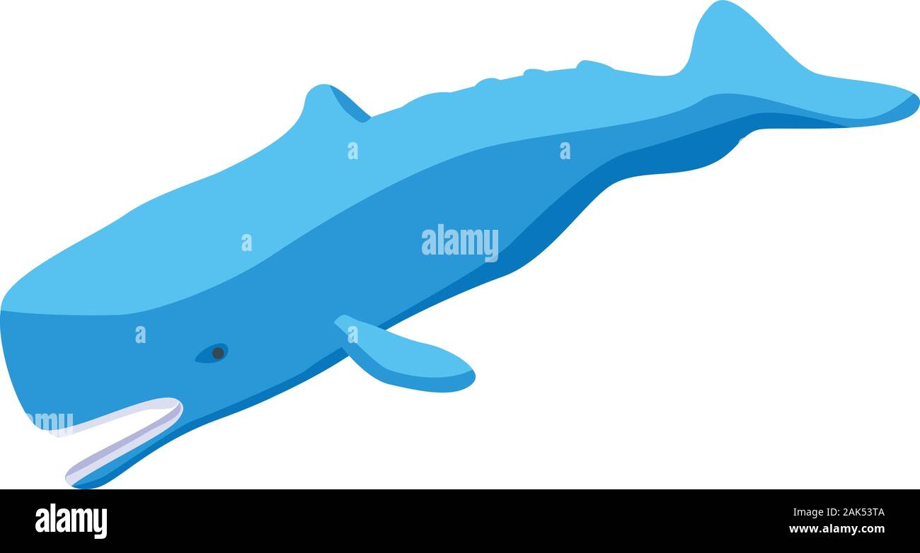Ocean blue whale icon, isometric style Stock Vector Image & Art - Alamy