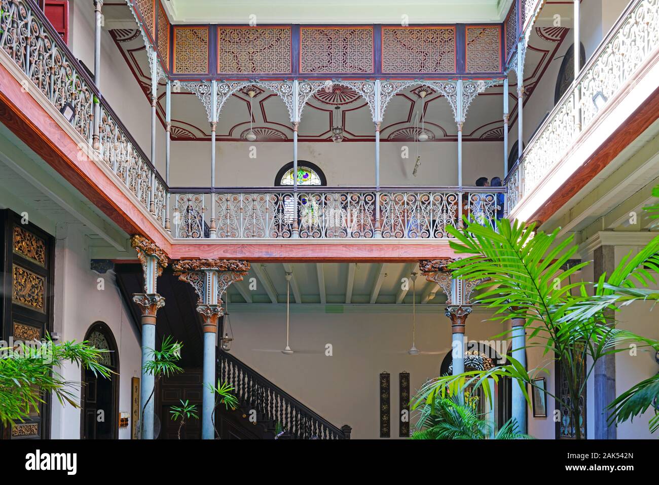 PENANG, MALAYSIA -6 DEC 2019- View of the Blue Mansion, a luxury ...