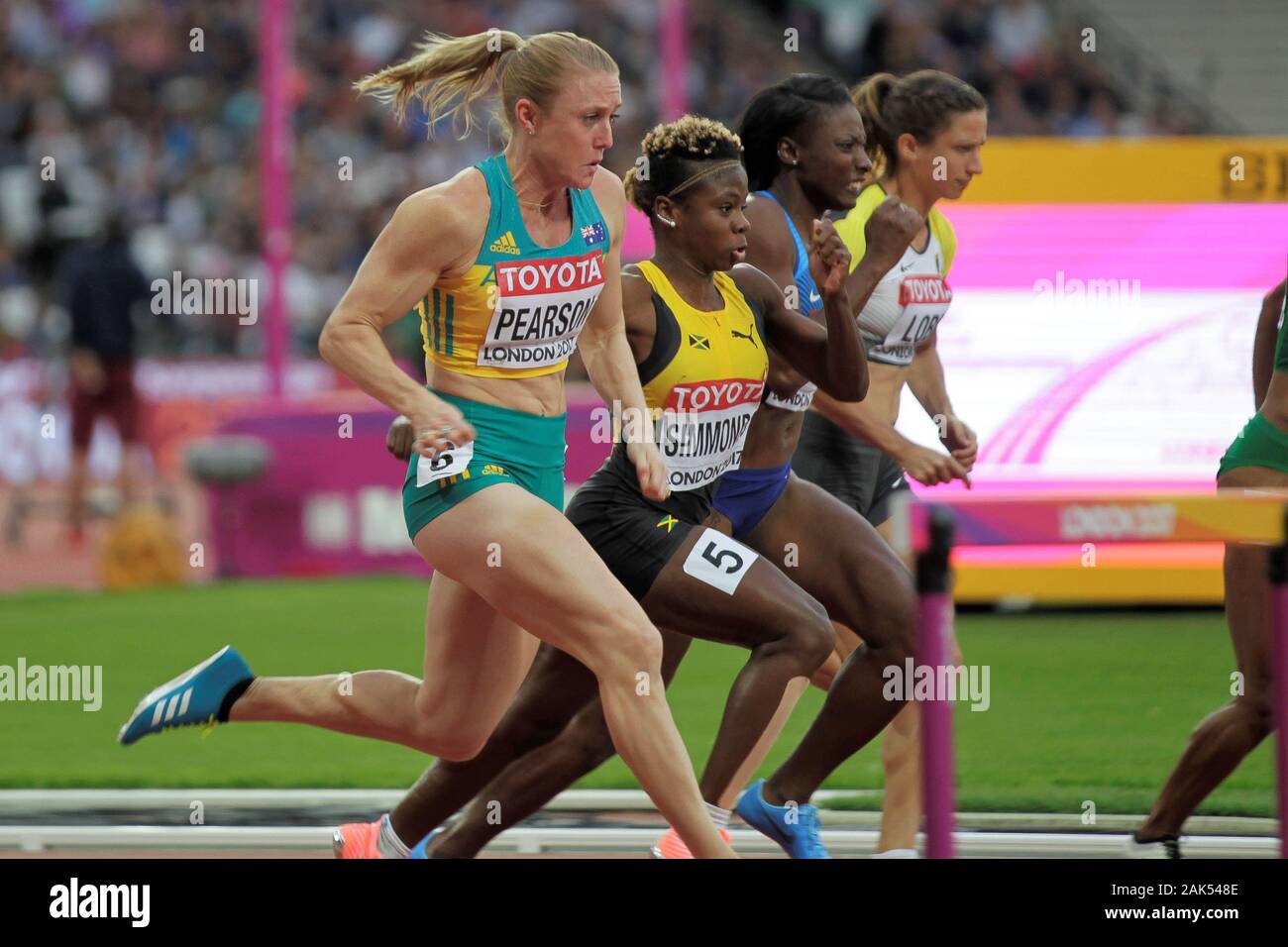 Sally Pearson (Australie) ,Megan Tapper (Jamaique ) , Nia Ali (USA) and ...