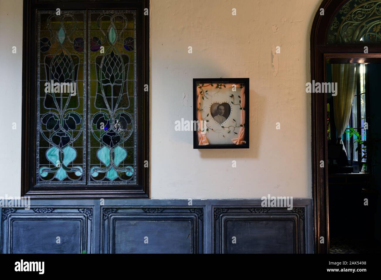 PENANG, MALAYSIA -6 DEC 2019- View of the Blue Mansion, a luxury ...