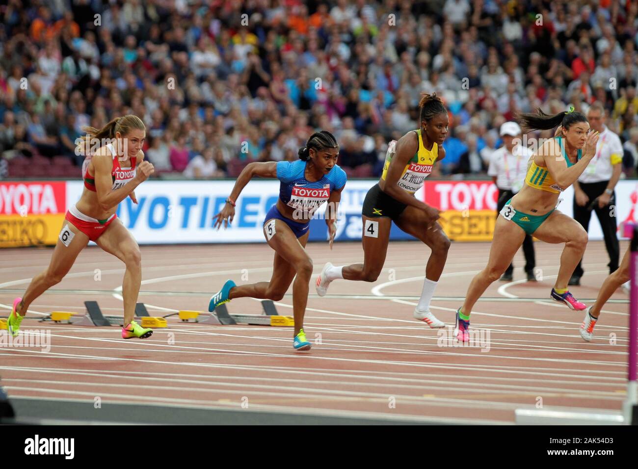Alina Talay (Bielorusse) , Christina Clemons (USA) , Michelle Jenneke ...