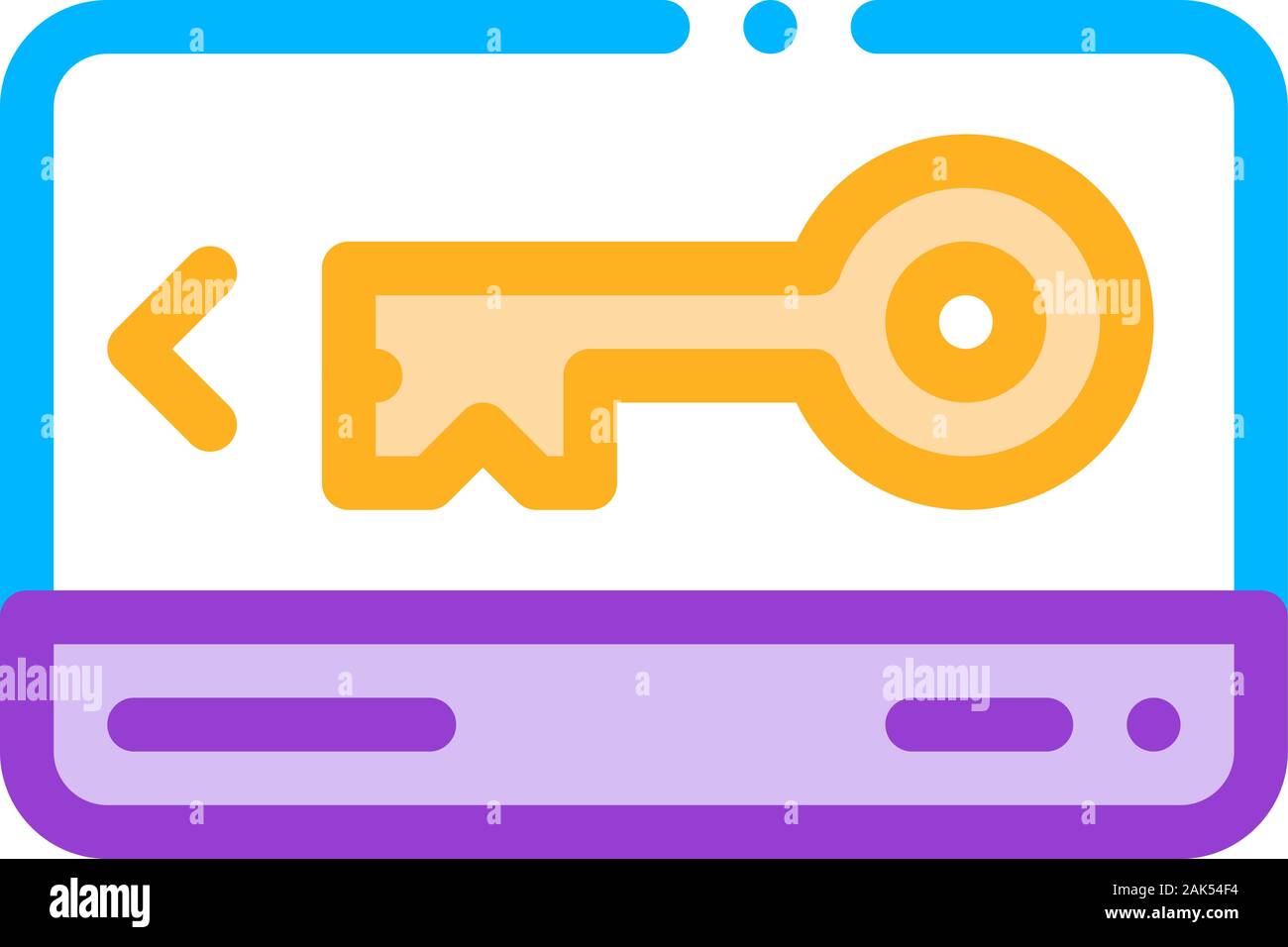 Electronic Card Key Vector Sign Thin Line Icon Stock Vector Image & Art ...