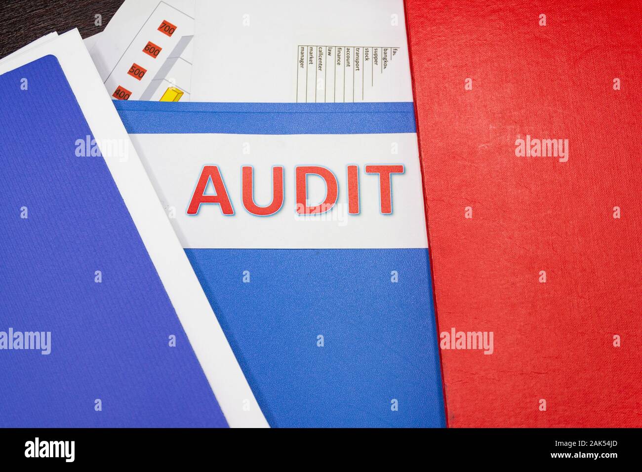 document folder for audit, business concept office Stock Photo - Alamy
