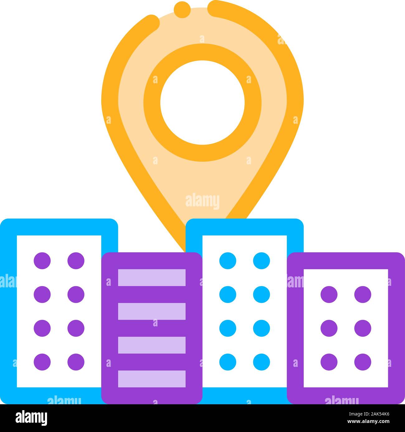 Gps Locaton Mark And Building Vector Sign Icon Stock Vector Image & Art ...