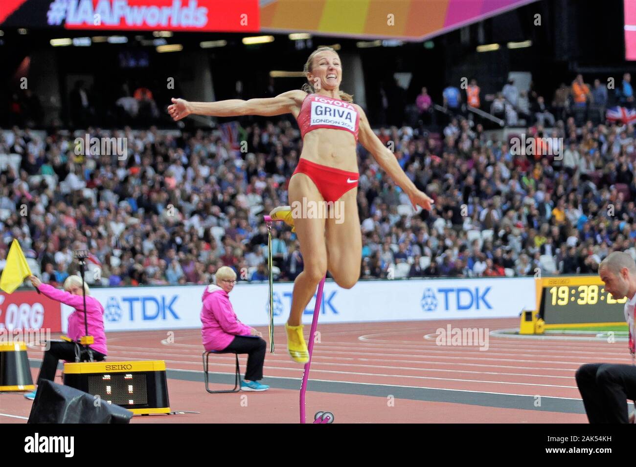 Lauma Griva (Littuanie) ) during the Final Long Jump women of the IAAF ...