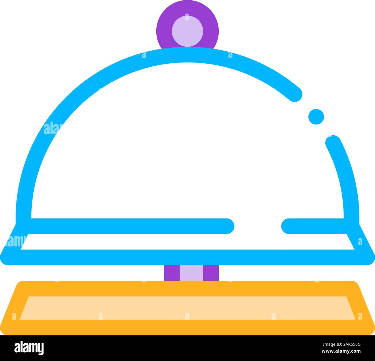 Reception Equipment Bell Vector Thin Line Icon Stock Vector Image & Art ...