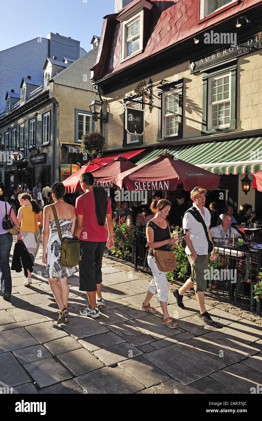 Rue Sainte Anne in der Altstadt von Quebec City, Kanada Osten | usage ...