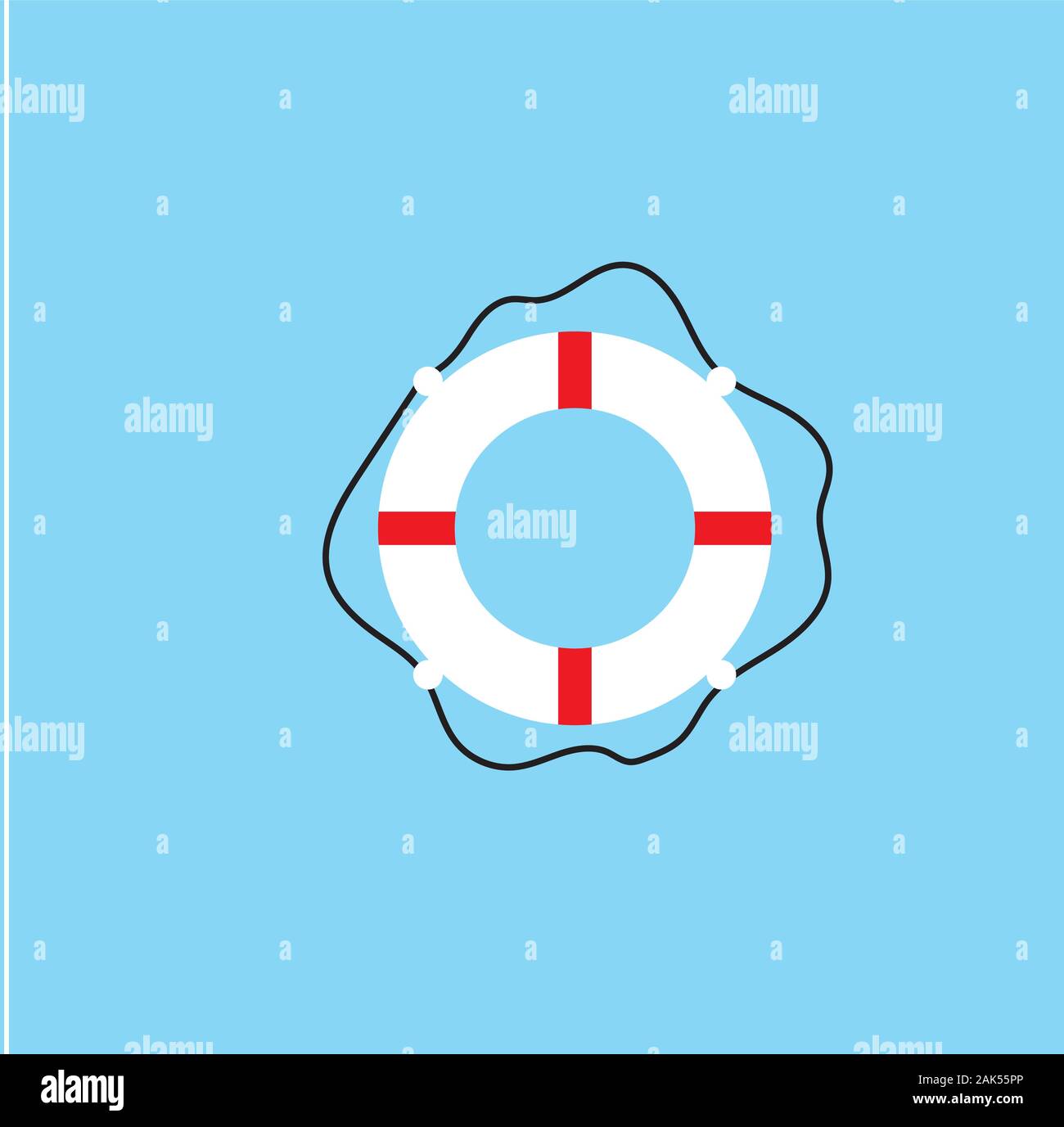 Lifebuoy logo icon vector ilustration template Stock Vector Image & Art ...