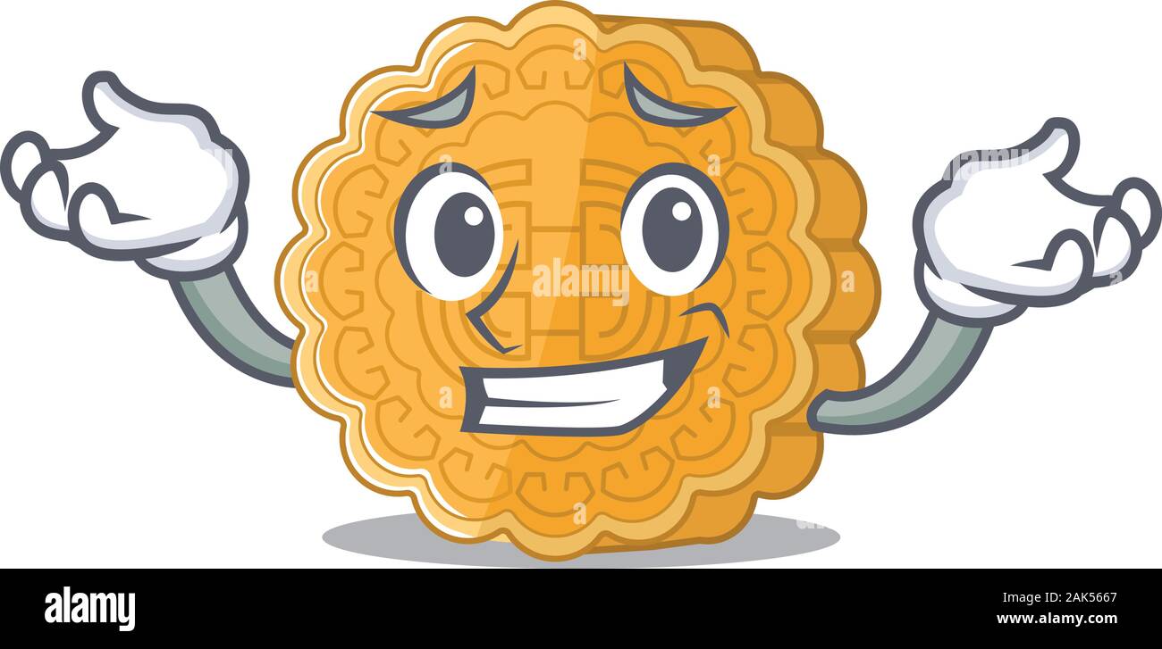 Super Funny Grinning chinese mooncake mascot cartoon style Stock Vector ...