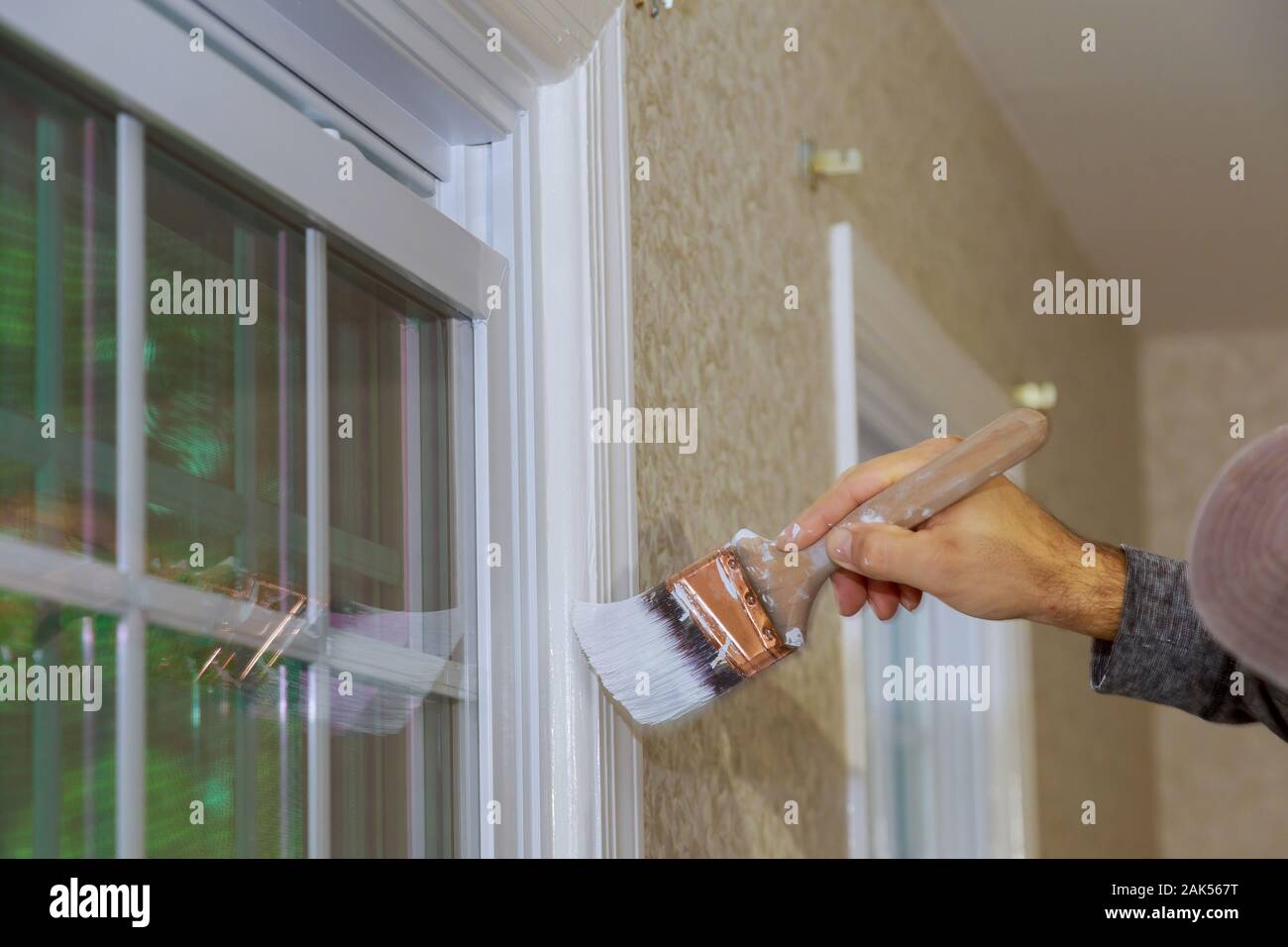 Painting a window sill hi-res stock photography and images - Alamy