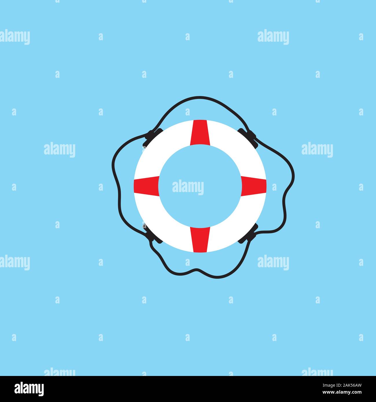 Lifebuoy logo icon vector ilustration template Stock Vector Image & Art ...