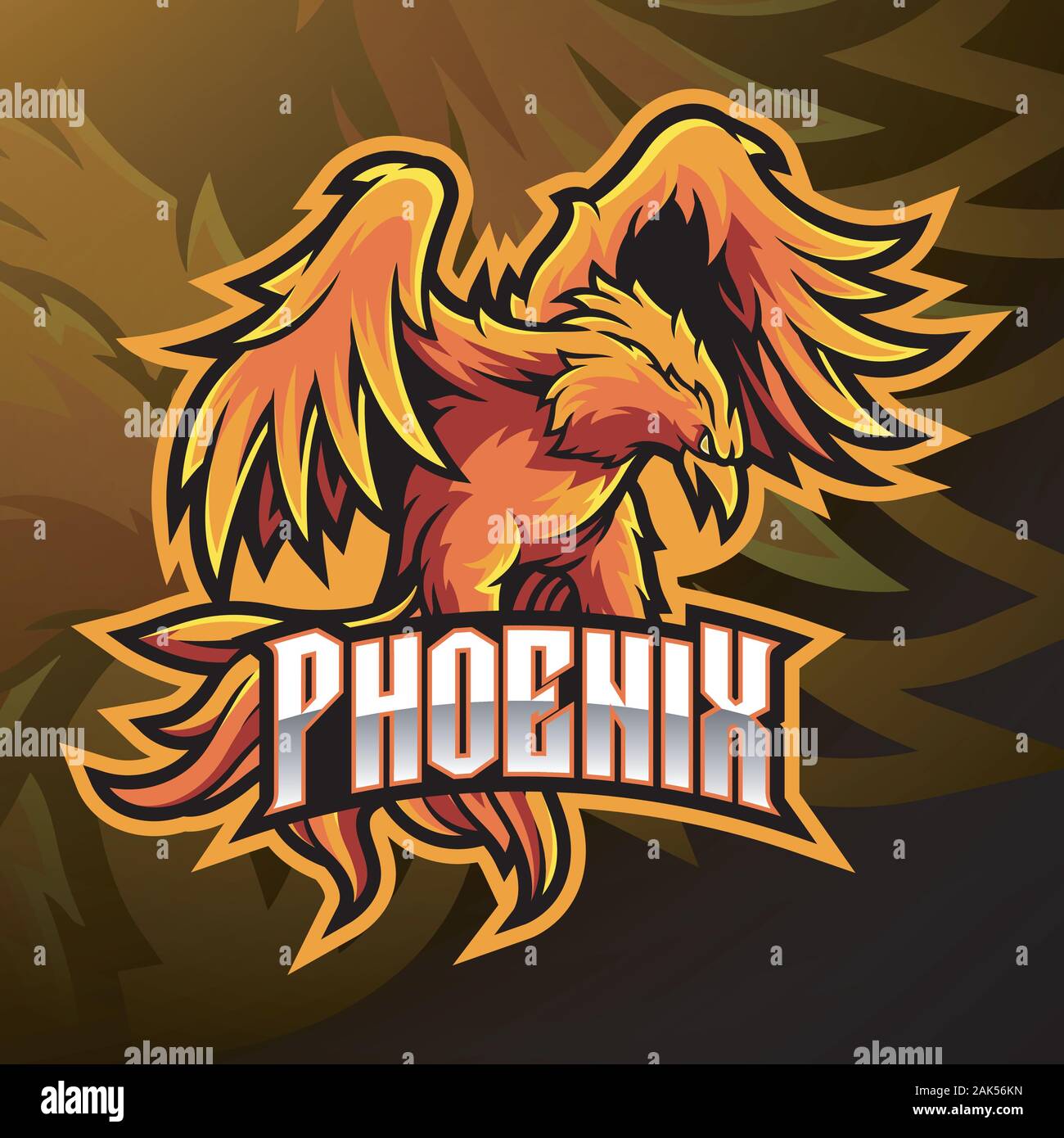 Phoenix sport mascot logo design Stock Vector Image & Art - Alamy