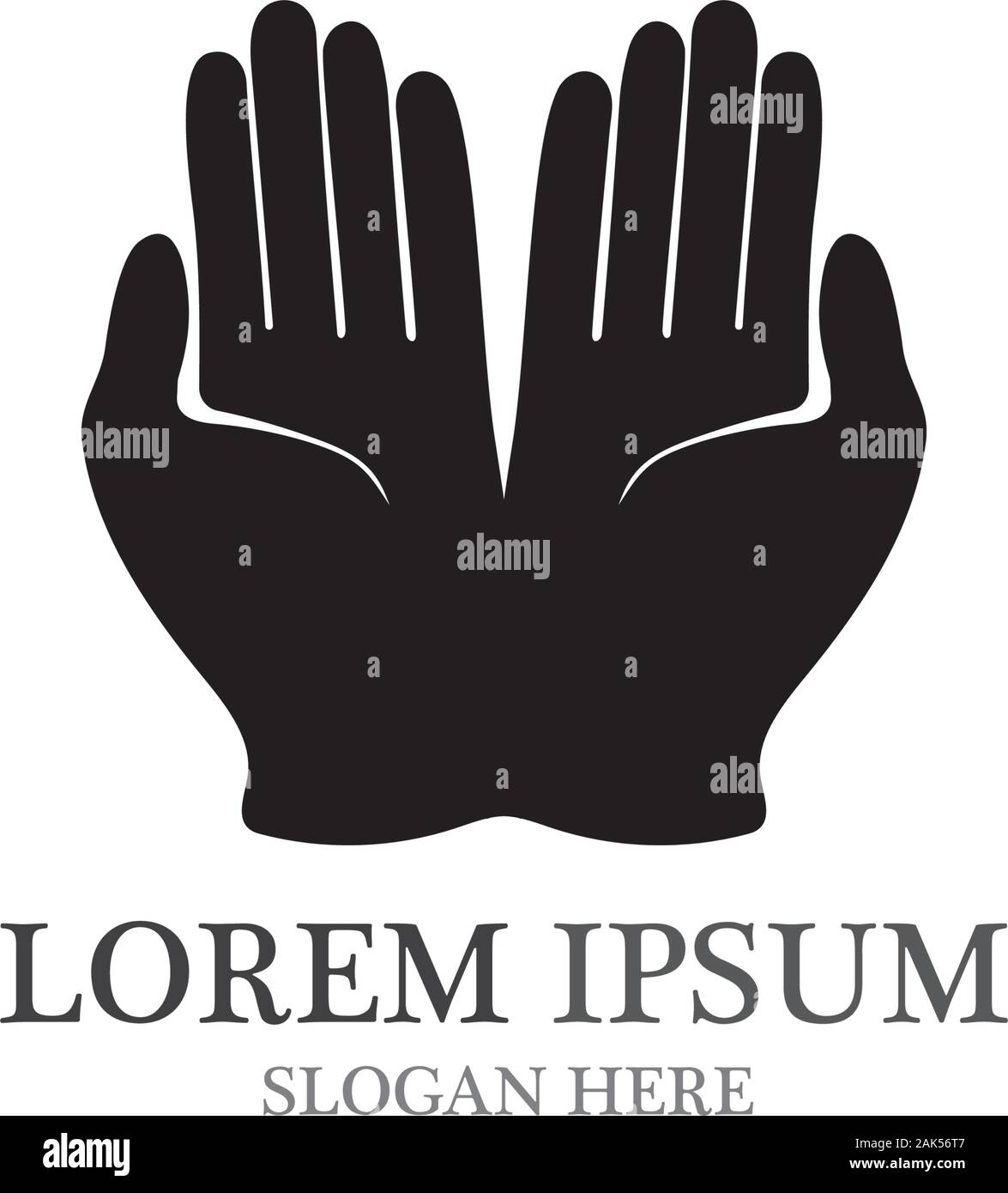 praying hands symbol and logo vector Stock Vector Image & Art - Alamy
