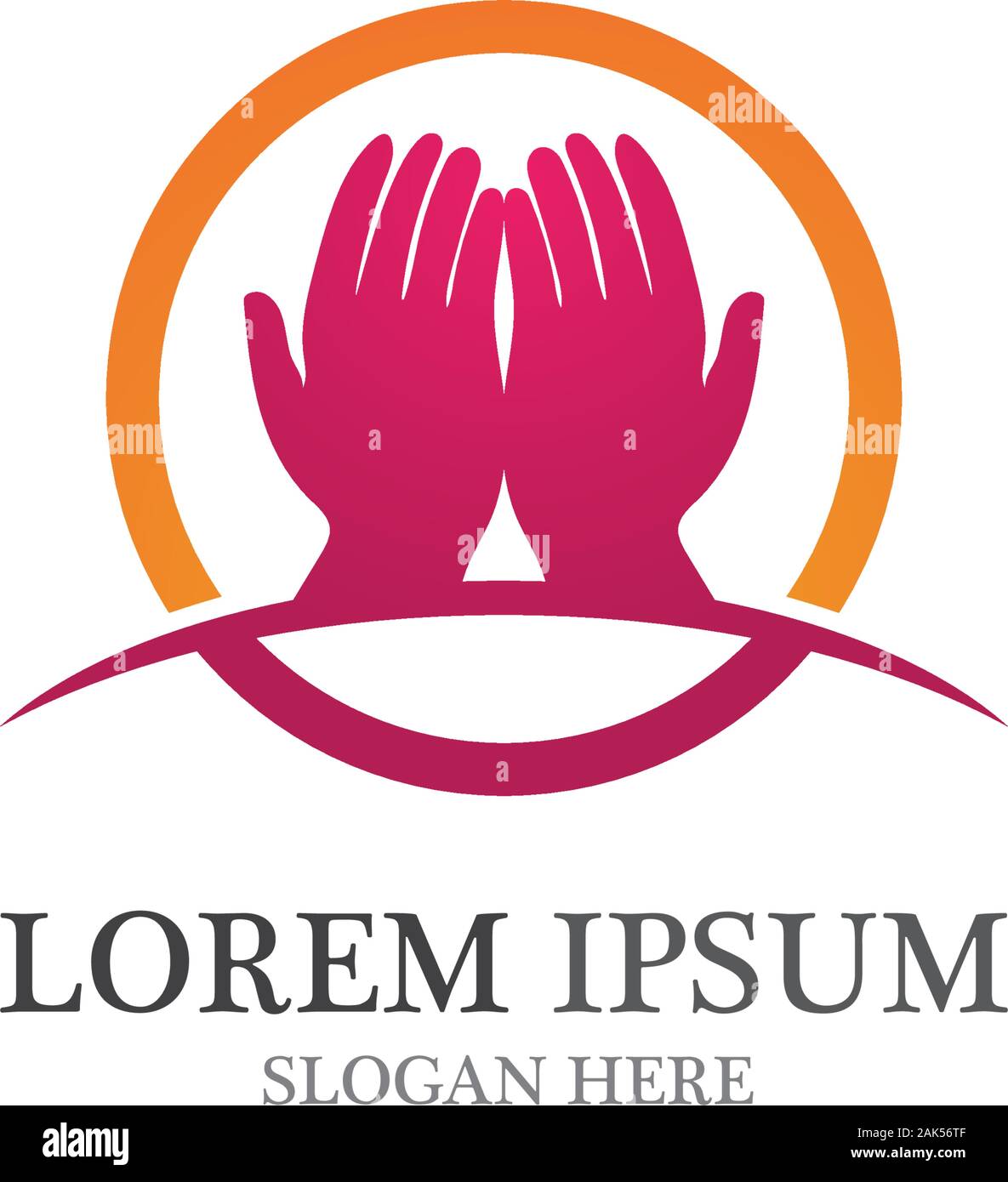 praying hands symbol and logo vector Stock Vector Image & Art - Alamy