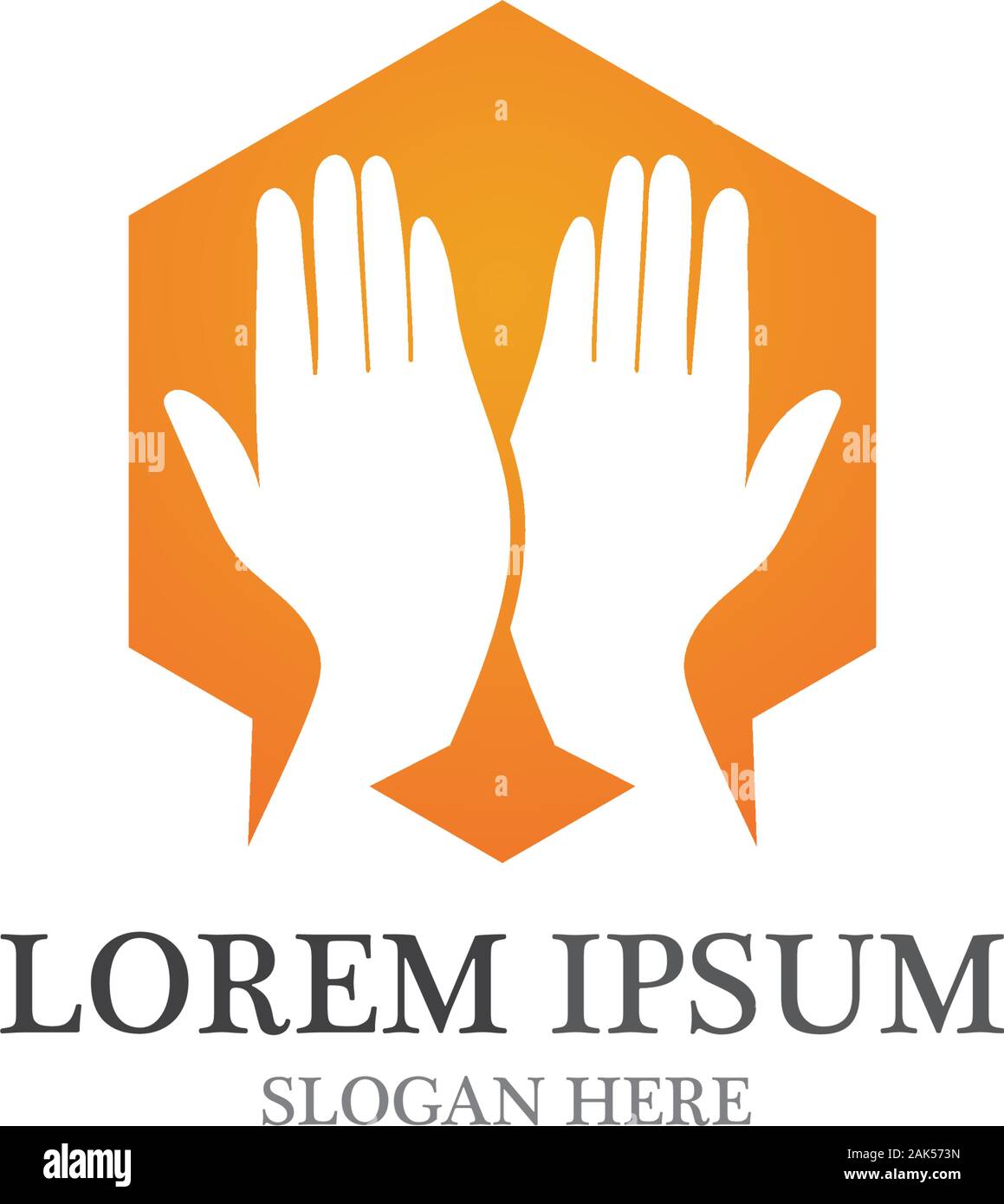 praying hands symbol and logo vector Stock Vector Image & Art - Alamy