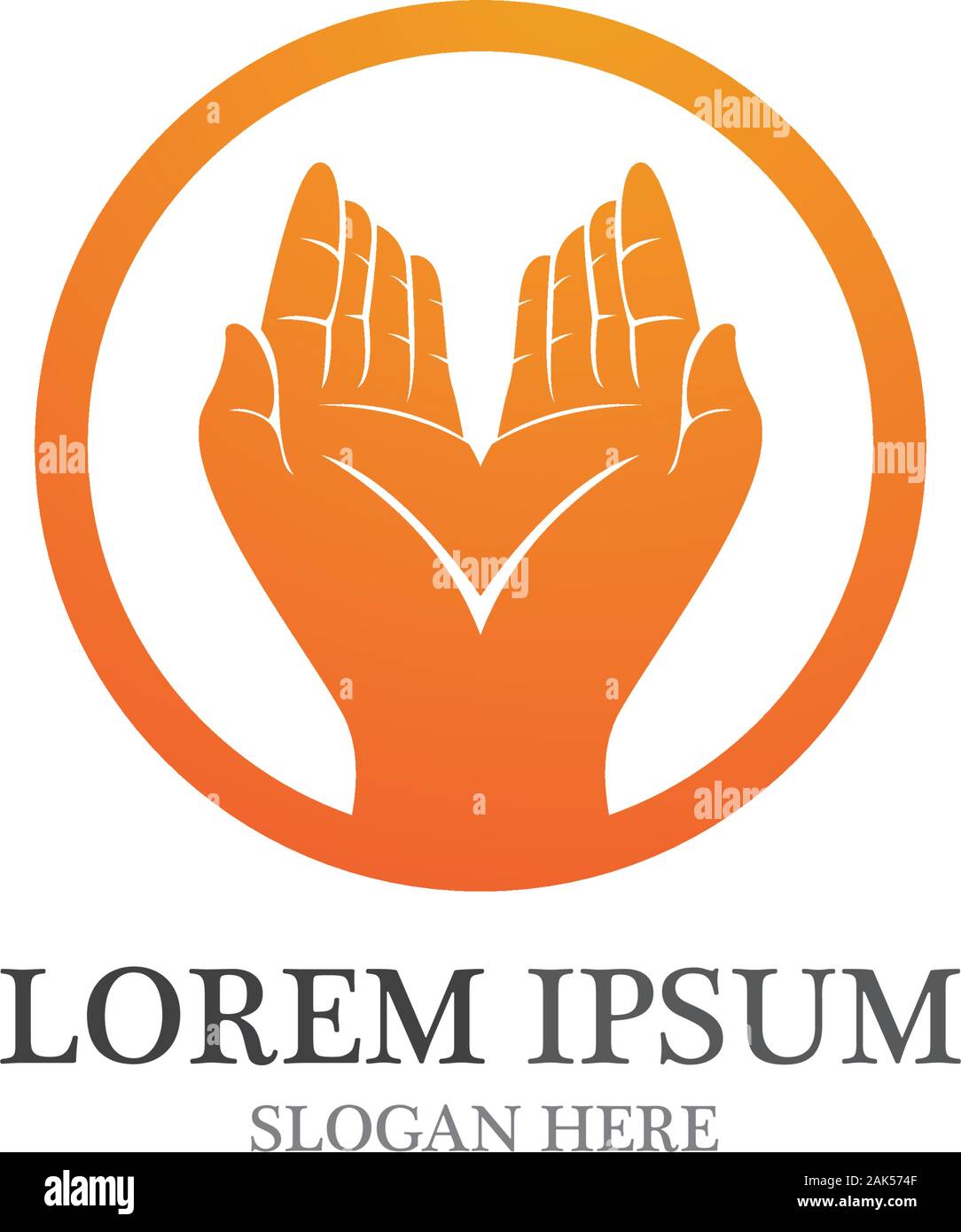 praying hands symbol and logo vector Stock Vector Image & Art - Alamy