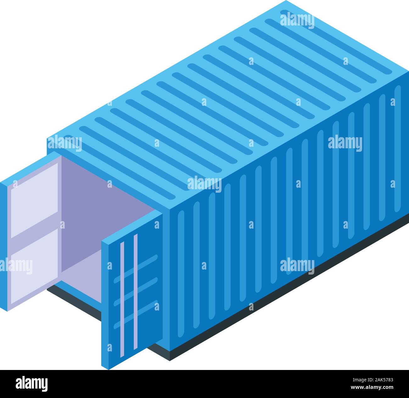 Blue cargo container icon, isometric style Stock Vector Image & Art - Alamy