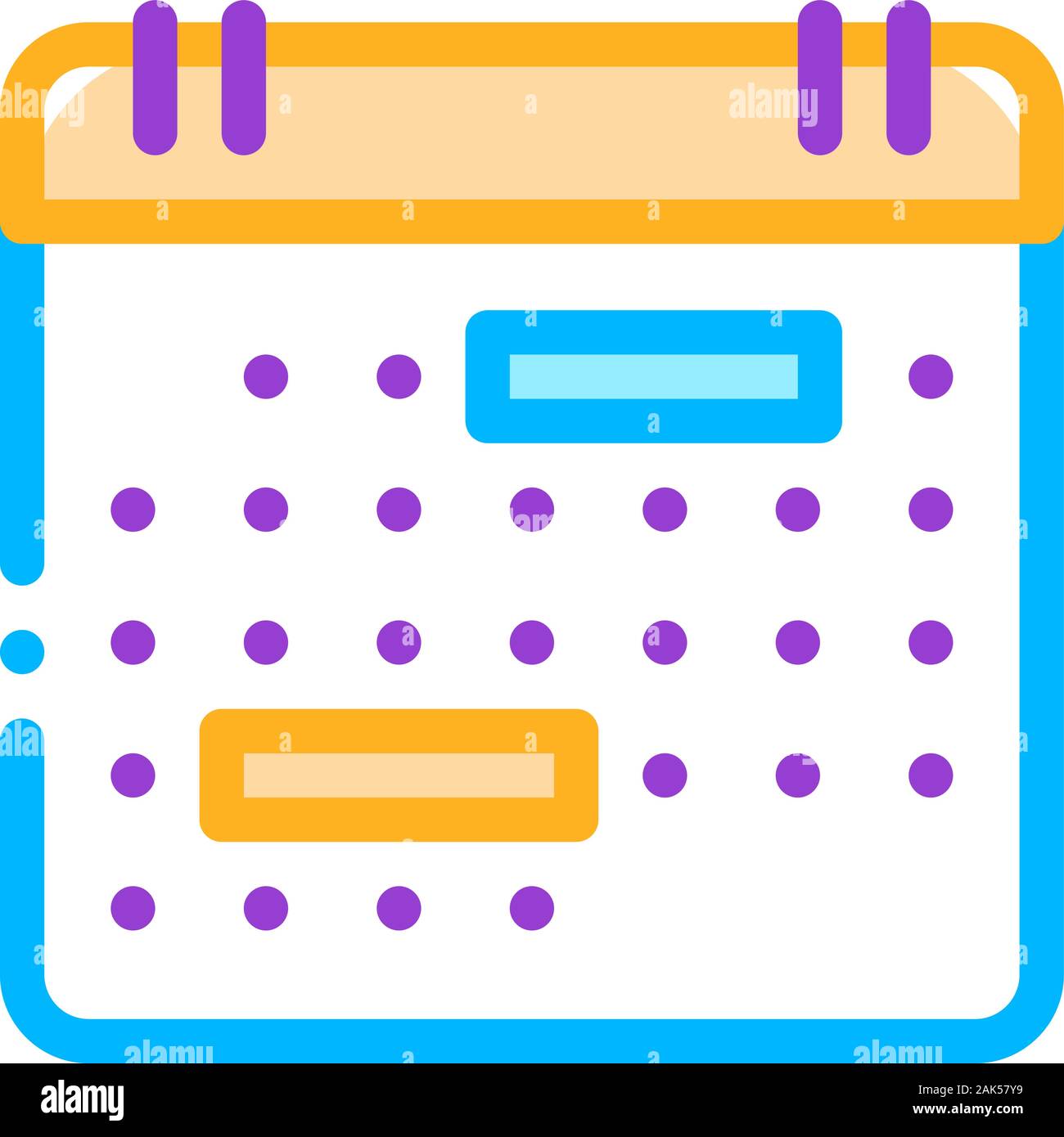 Calendar Month Page Vector Sign Thin Line Icon Stock Vector Image & Art ...