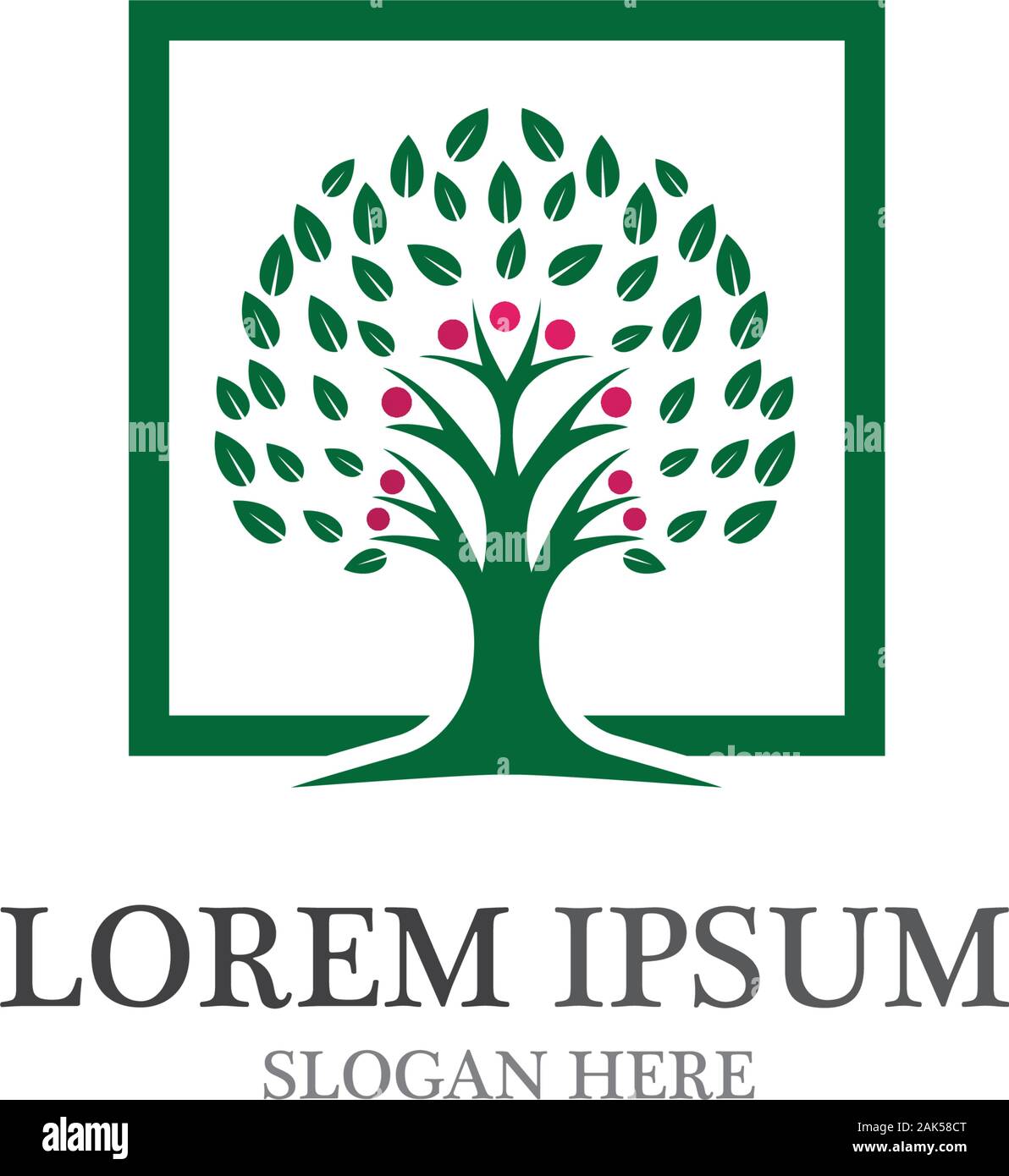 family tree symbol icon logo design template Stock Vector Image & Art - Alamy