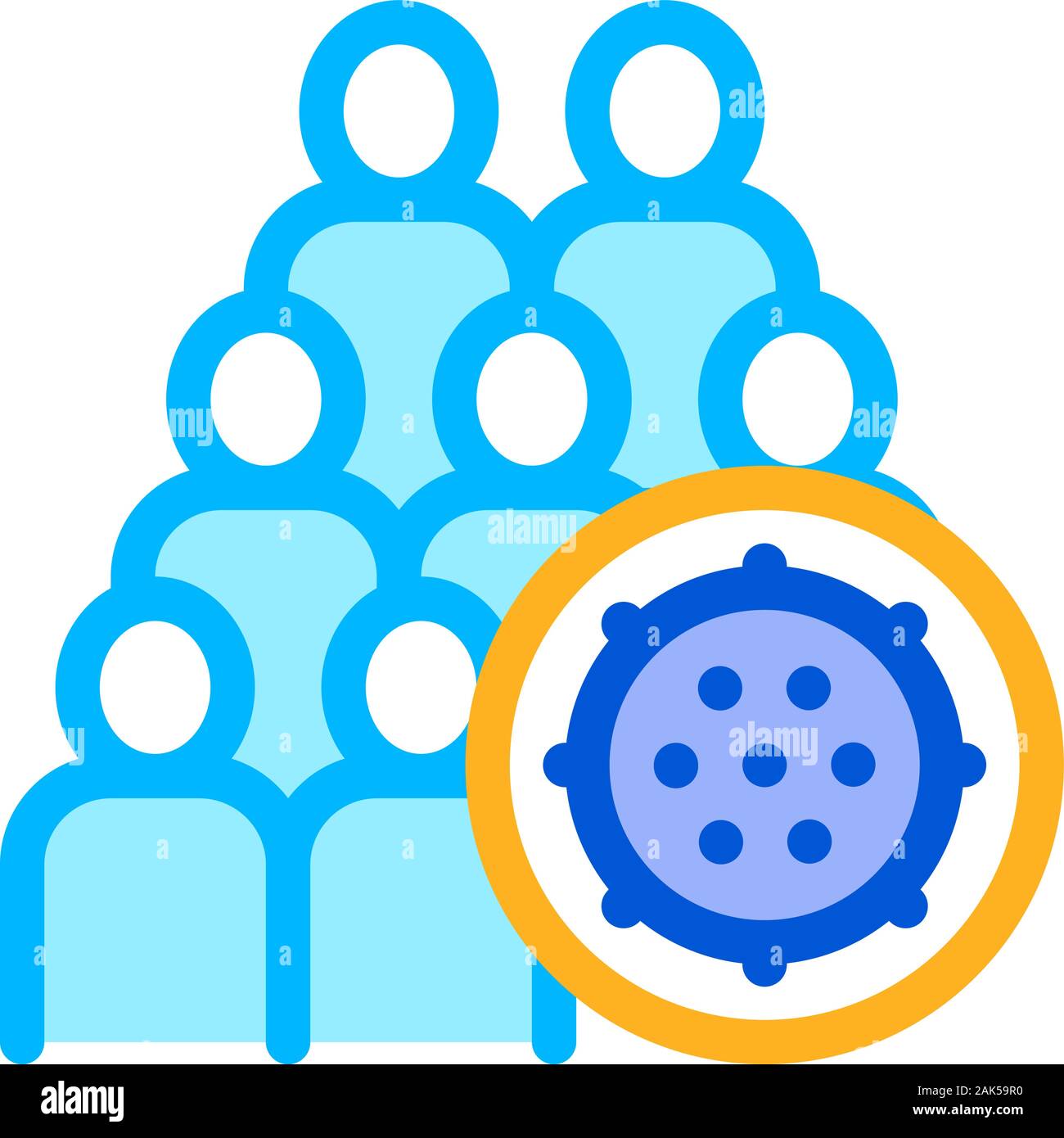 Bacteria Germ And People Vector Thin Line Icon Stock Vector Image & Art ...