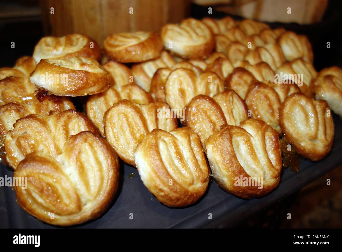 Small French Puff Pastry Palmiers (Elephants Ears) in the Breakfast ...