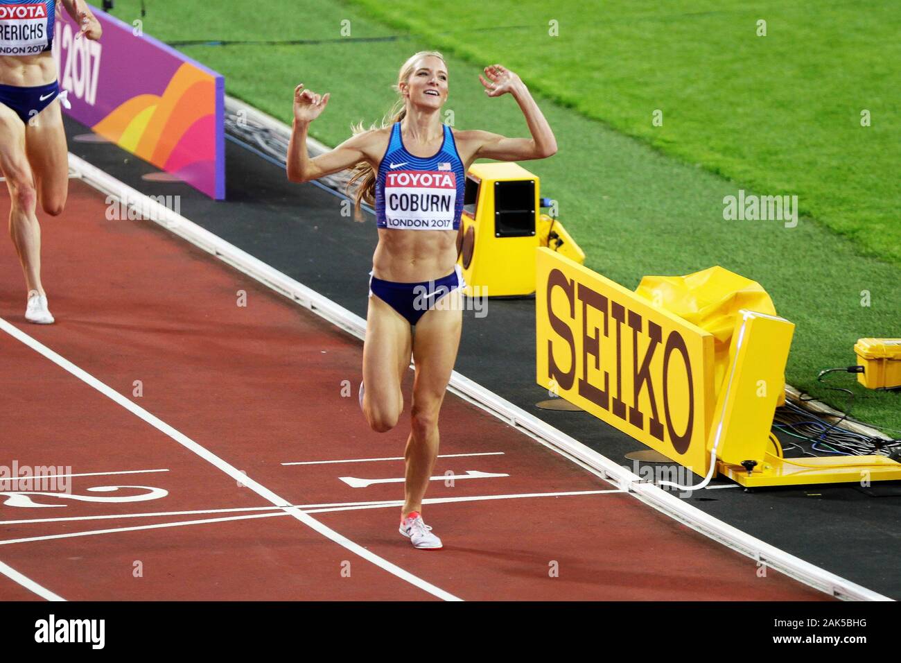 Emma Coburn (USA) at the Final 3000m Steeple Women of the IAAF World ...