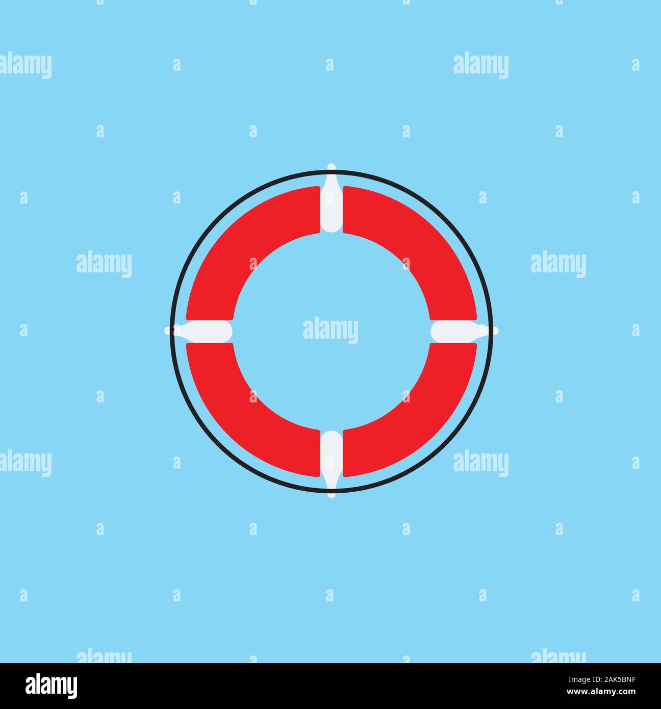 Lifebuoy logo icon vector ilustration template Stock Vector Image & Art ...