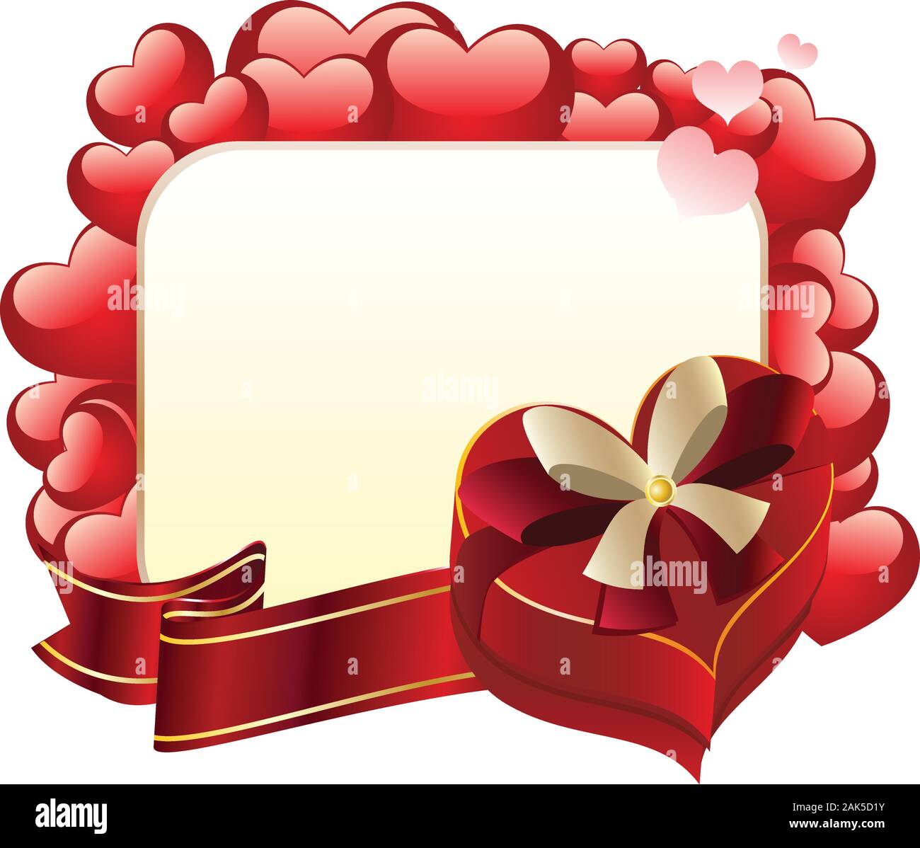 Romantic gift box tied Stock Vector Images - Alamy