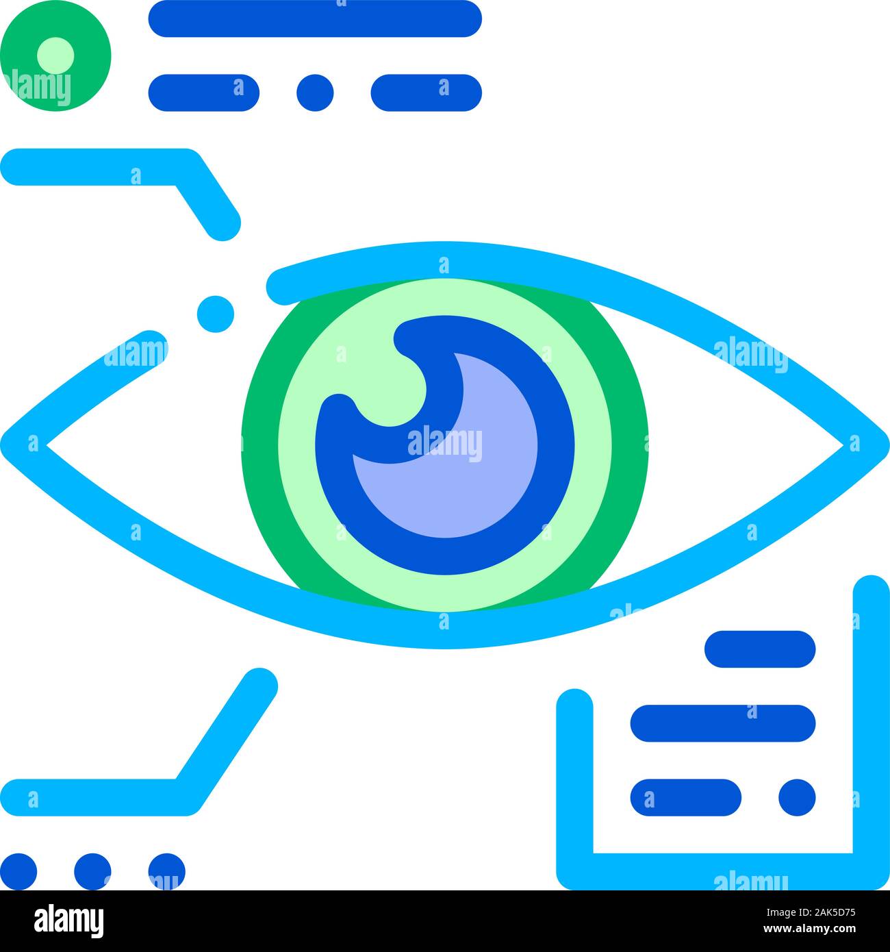 Eye Biometric Data And Information Vector Icon Stock Vector Image & Art ...