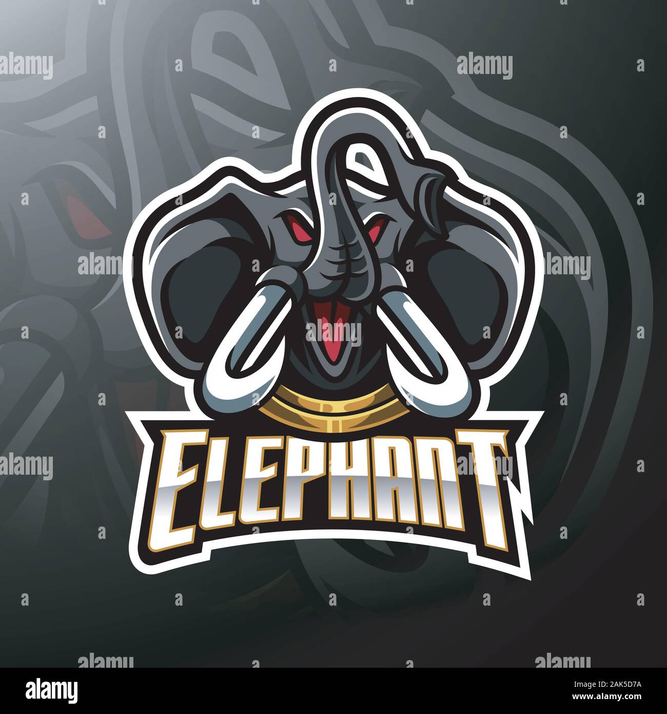 Elephant head mascot logo design Stock Vector Image & Art - Alamy