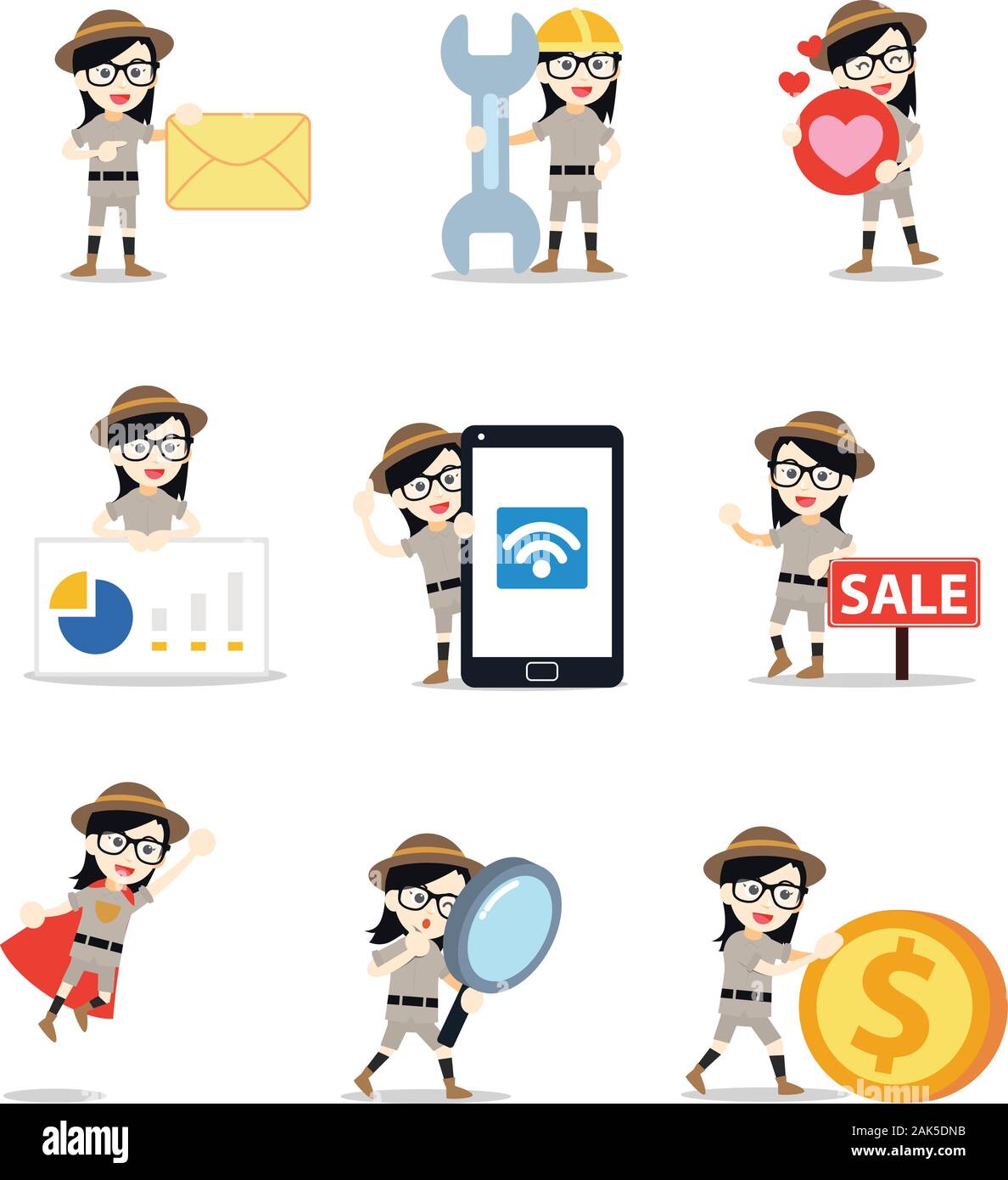 Female hunter woman hunting Stock Vector Images - Alamy